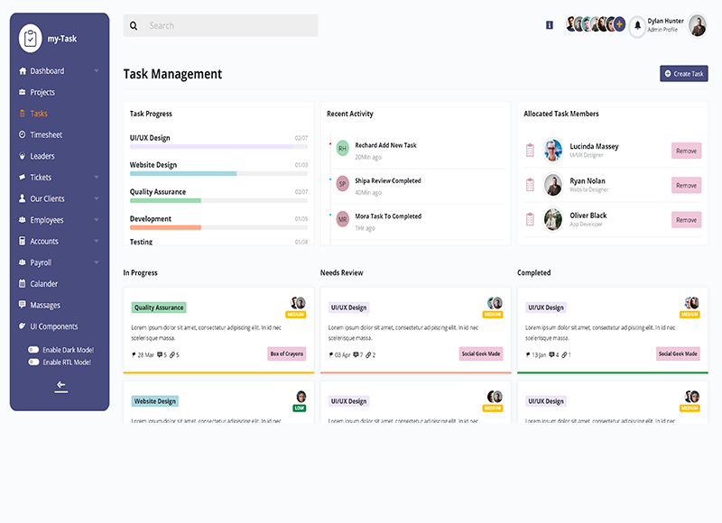 My-Task - Landing Page Template